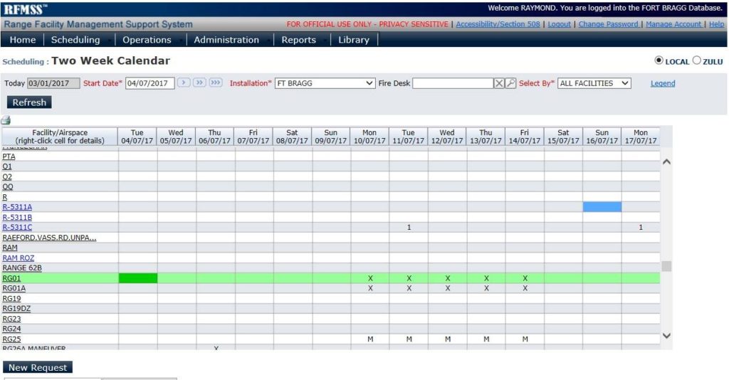 Range Facility Management Support System (RFMSS) Continued