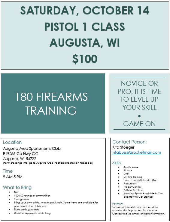 OCT 14 class flyer screenshot